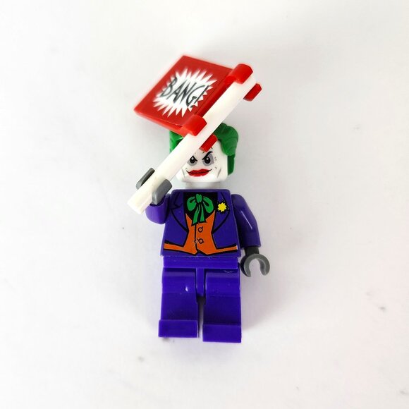 Lego | Toys | Lego Minifigure Purple The Joker With Bang Flag | Poshmark